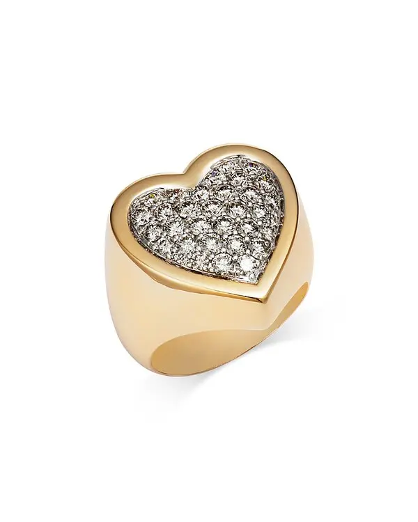 Bloomingdale'S 14k Yellow Diamond Heart Ring, 1.5 Tcw - Gold