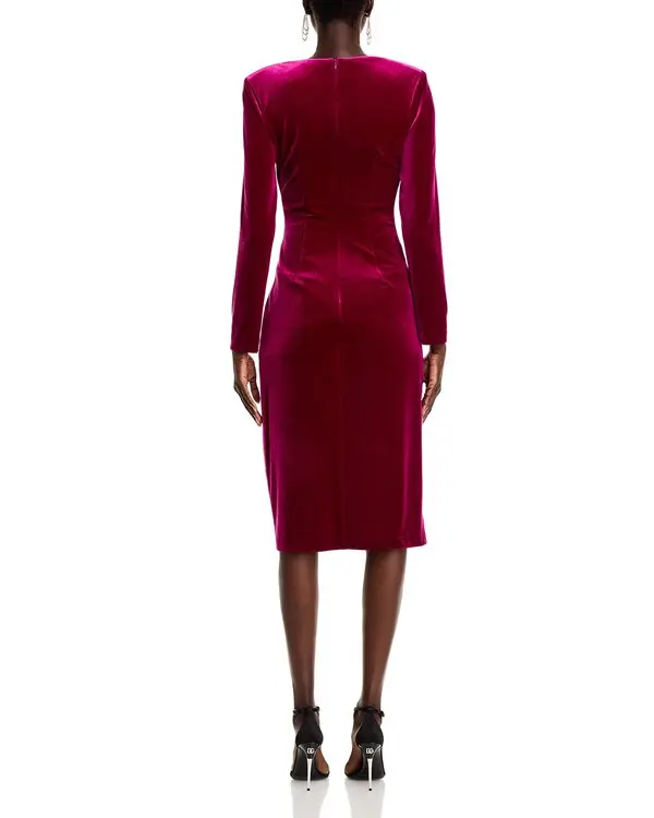 eliza j green velvet dress Elizabeth Dark Green Velvet Maxi Gown – Scarlett & Jo main image 0