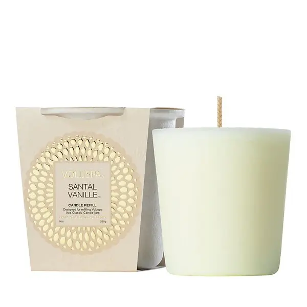 Voluspa Santal Vanille Classic Candle Refill, 9 Oz - Cream