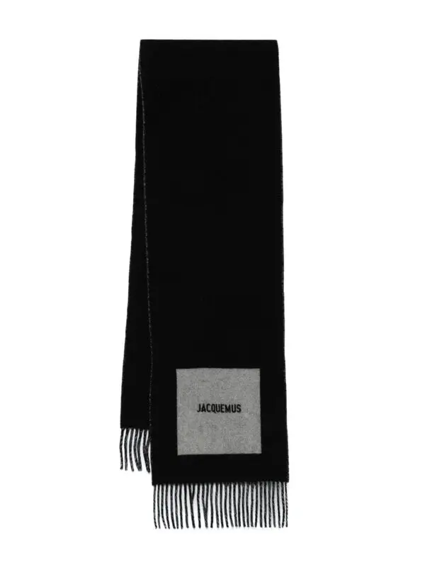 Jacquemus L'echarpe Rond Carre Scarf - Black