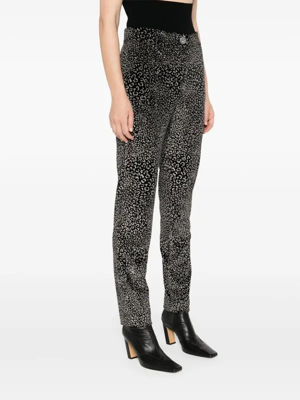 GENNY Animalier Velvet Trousers