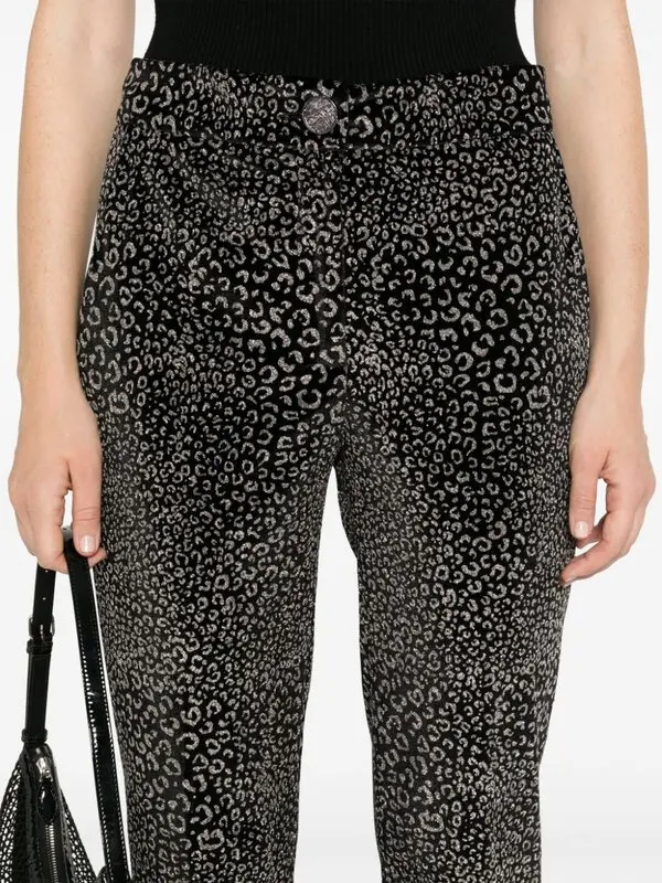 GENNY Animalier Velvet Trousers
