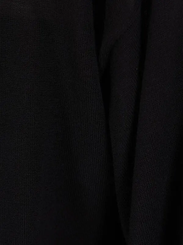 QUIRA Panelled Merino Wool Jumper - Black
