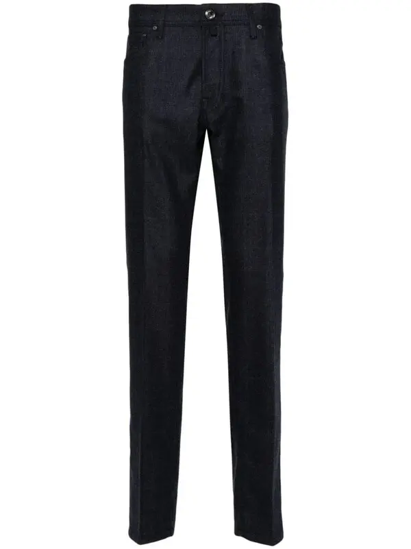Jacob Cohen Prince Of Wales Check Trousers - Blue