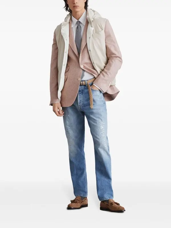 Brunello Cucinelli Herringbone Linen Blazer