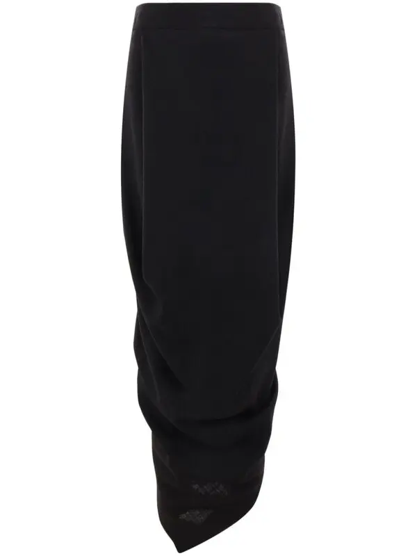 QUIRA Draped Midi Skirt