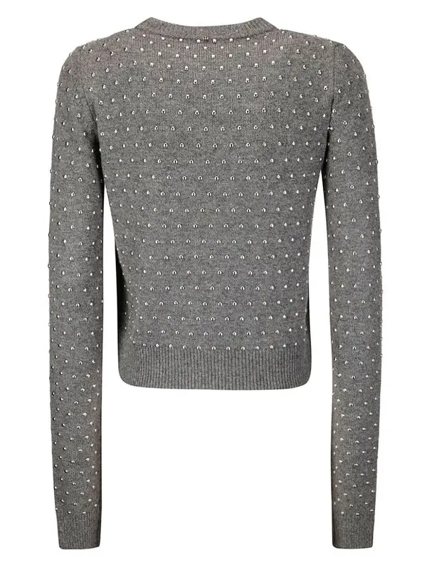 Sportmax Crystal-embellished Sweater - Grey