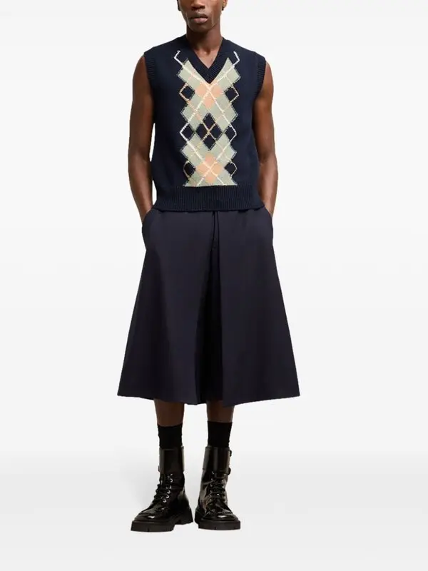 Ami Argyle Wool-cashmere Sleeveless Jumper