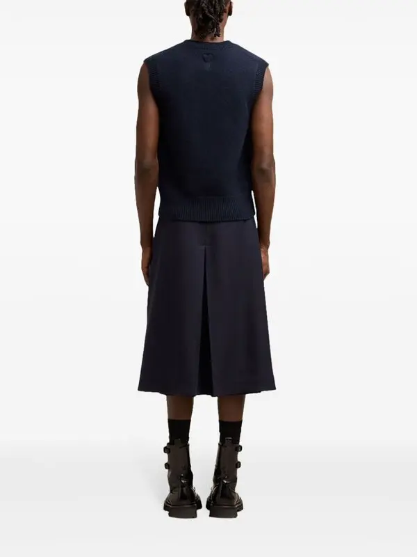 Ami Argyle Wool-cashmere Sleeveless Jumper