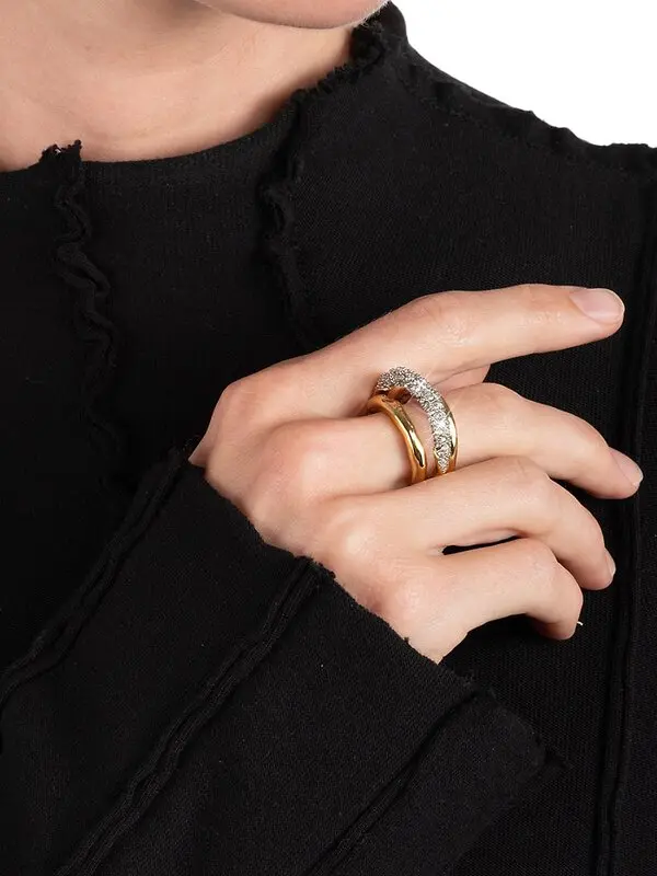 Alexis Bittar Solanales Orbiting Crystal & 14k--plated Ring
