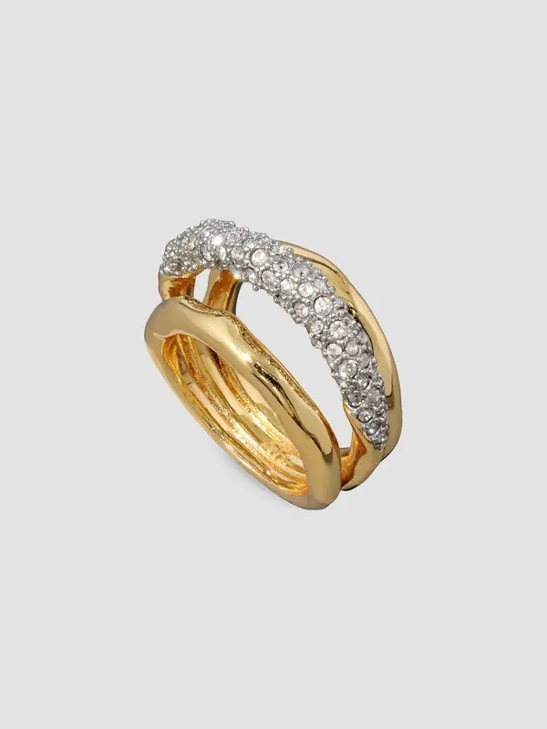 Alexis Bittar Solanales Orbiting Crystal & 14k--plated Ring - Gold