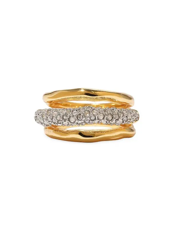 Alexis Bittar Solanales Orbiting Crystal & 14k--plated Ring