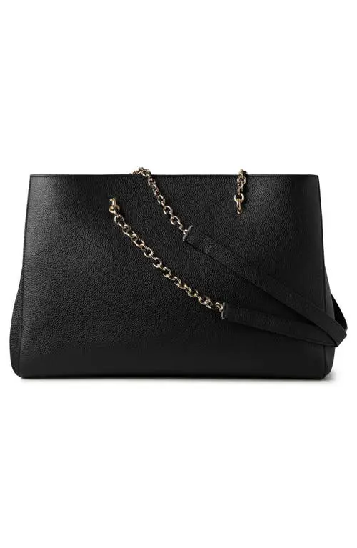 Mulberry Lily Chain Leather Tote - Black