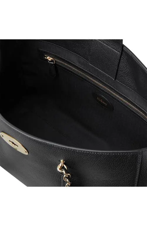 Mulberry Lily Chain Leather Tote - Black