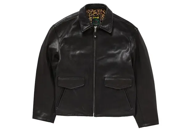 ジャケット・アウター Supreme Schott 24aw Leather Racer JKT XL Supreme Schott Leather Racer Jacket (FW24) - $898