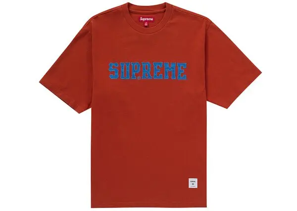 Supreme Twill Applique Short Sleeve Top - Orange