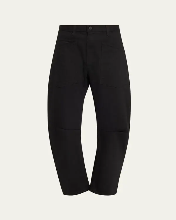 NILI LOTAN Shon Curved Denim Pants