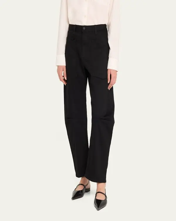 NILI LOTAN Shon Curved Denim Pants