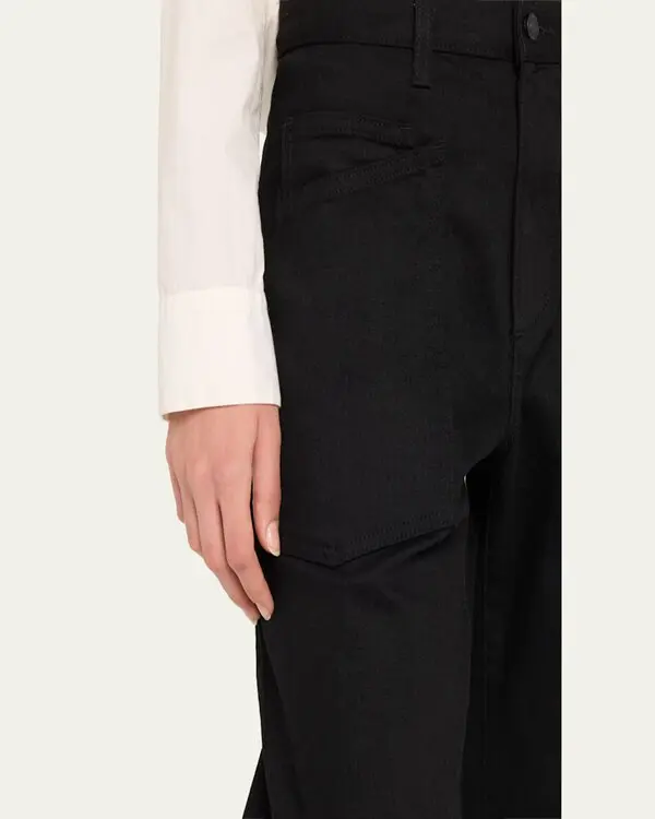 NILI LOTAN Shon Curved Denim Pants
