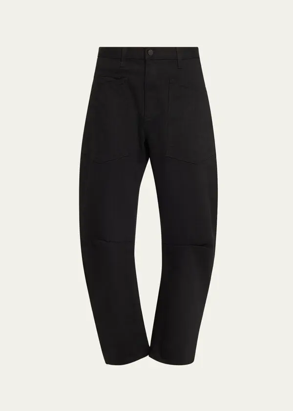 NILI LOTAN Shon Curved Denim Pants