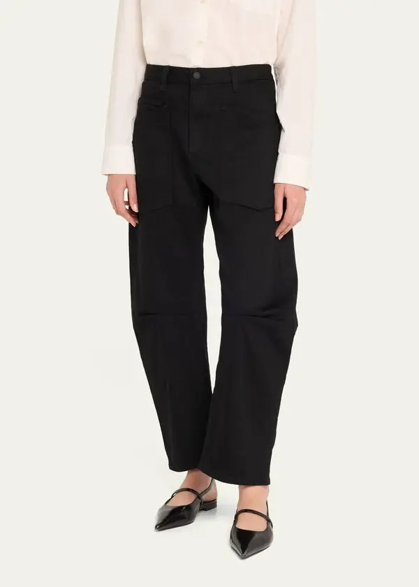 NILI LOTAN Shon Curved Denim Pants