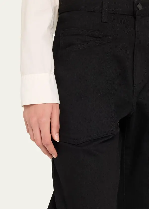 NILI LOTAN Shon Curved Denim Pants
