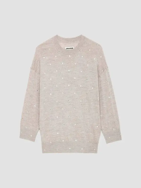 Zadig&Voltaire Kansy We Strass Wool Sweater - Latte