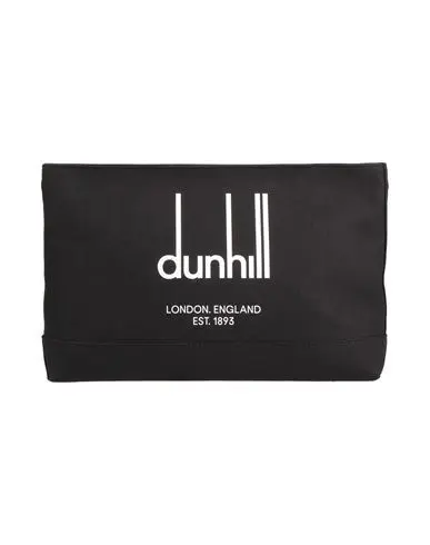 Dunhill Woven Clutch With Logo - Black