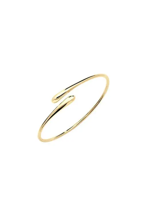 LUCY QUARTERMAINE Cross Drop Bangle - Gold Vermeil