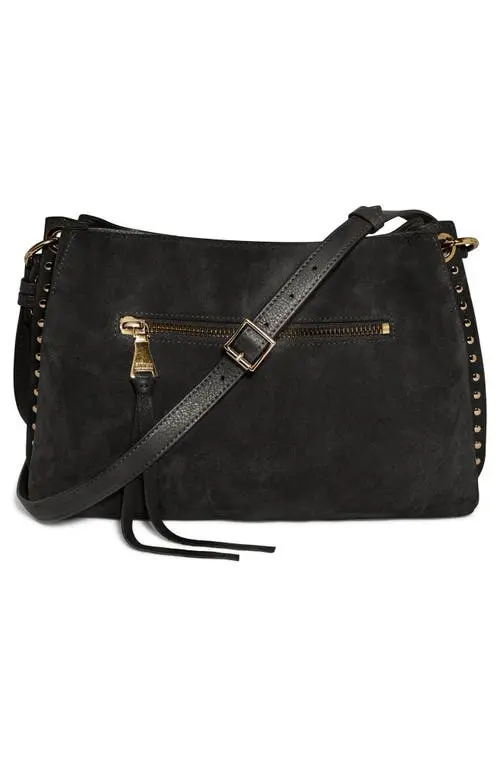 AIMEE Roma Shoulder Bag - Black Suede