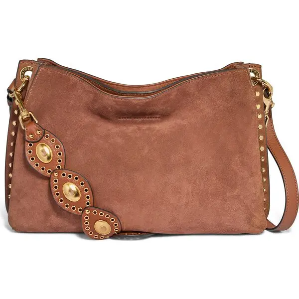 AIMEE Roma Shoulder Bag - Nutshell Suede