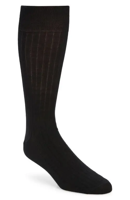 Nordstrom Merino Wool Blend Dress Socks - Black