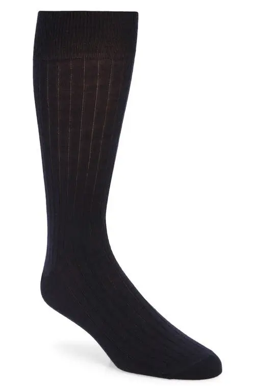 Nordstrom Merino Wool Blend Dress Socks - Navy