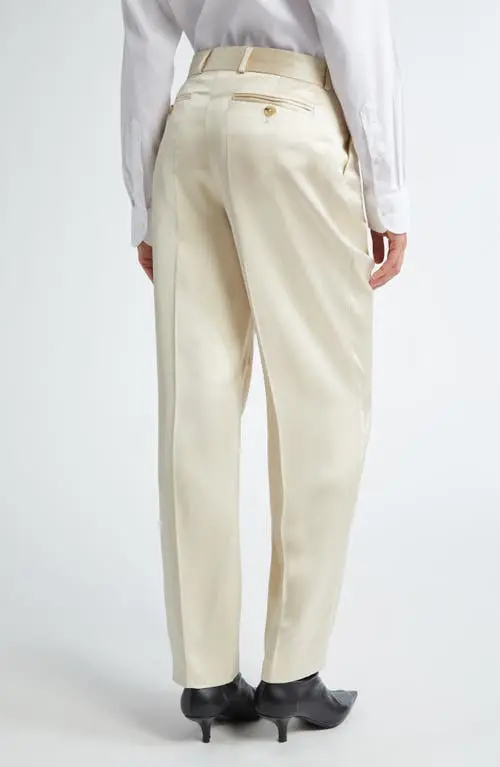 TOTEME Satin Trousers - Ecru