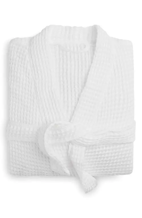PARACHUTE Gender Inclusive Waffle Knit Cotton Robe - White