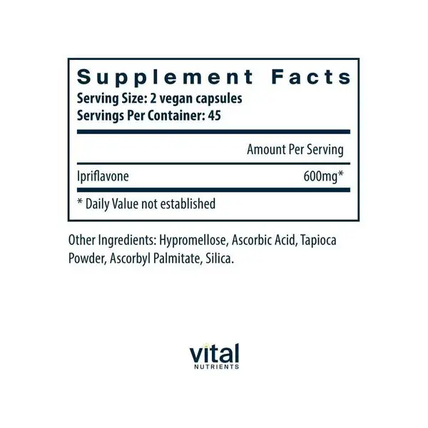VITAL NUTRIENTS Ipriflavone 600mg 90 Capsules