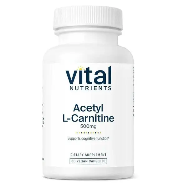VITAL NUTRIENTS Acetyl L-carnitine 500mg 60 Capsules - One-color