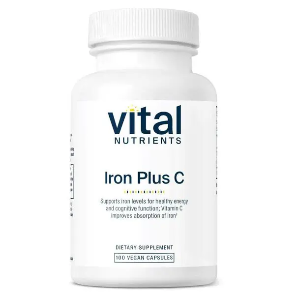 VITAL NUTRIENTS Iron Plus C 100 Capsules - One-color