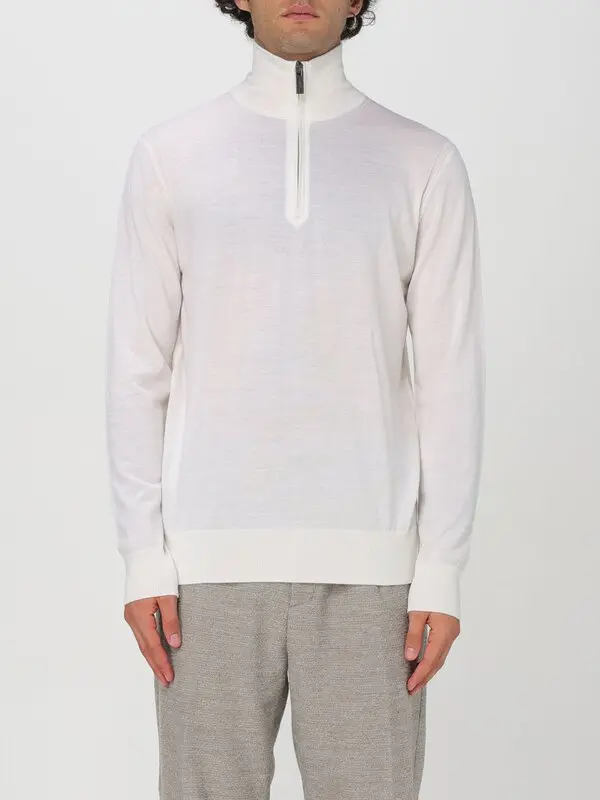 PAOLO PECORA Quarter Zip Sweater - White