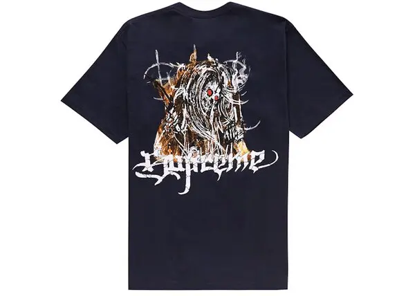 Supreme Satan Tee Shirt - Navy Blue