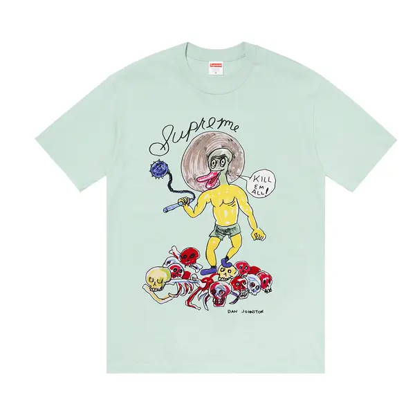 Supreme X Daniel Johnston Kill Em All Tee 'light - Teal