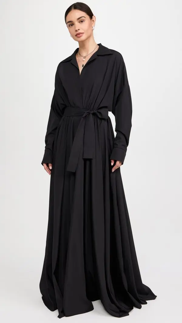 Super Oversized Shirt Dress - Black