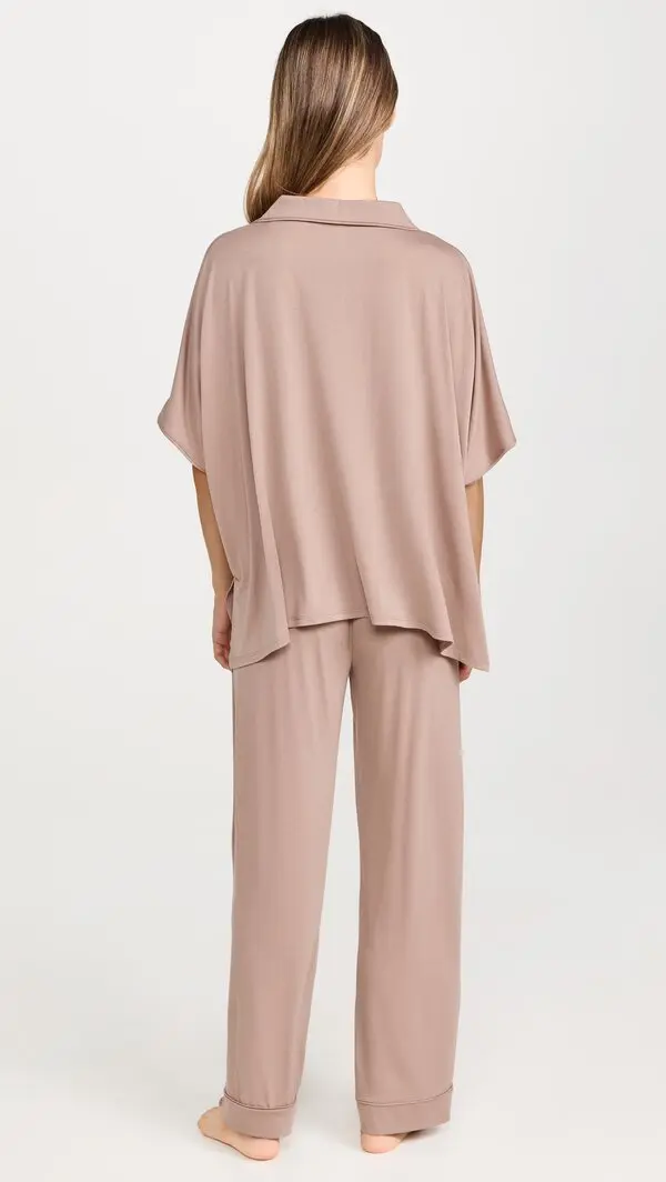 Flora Nikrooz Solid Knit Caftan Pajama Set