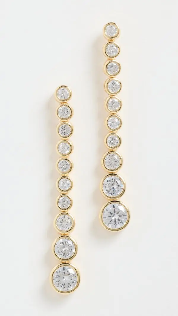 Shashi Bezel Drop Earrings