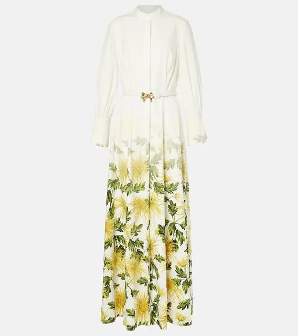 chinese dress ladies Oscar de la Renta 1960s Metallic Maxi Dress M – OMNIA