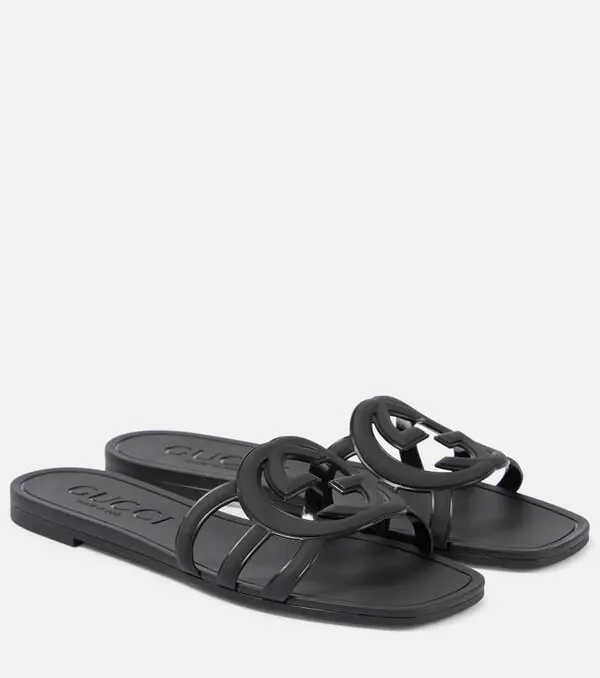 Gucci Interlocking G Slides - Black