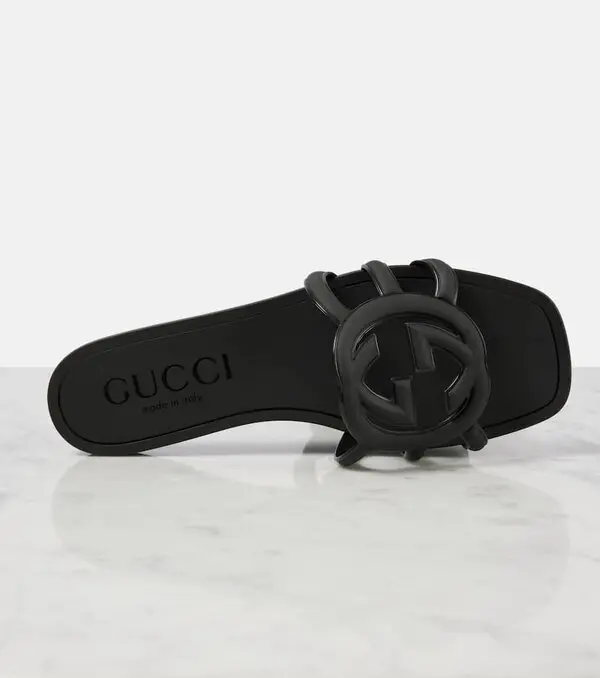 Gucci Interlocking G Slides - Black