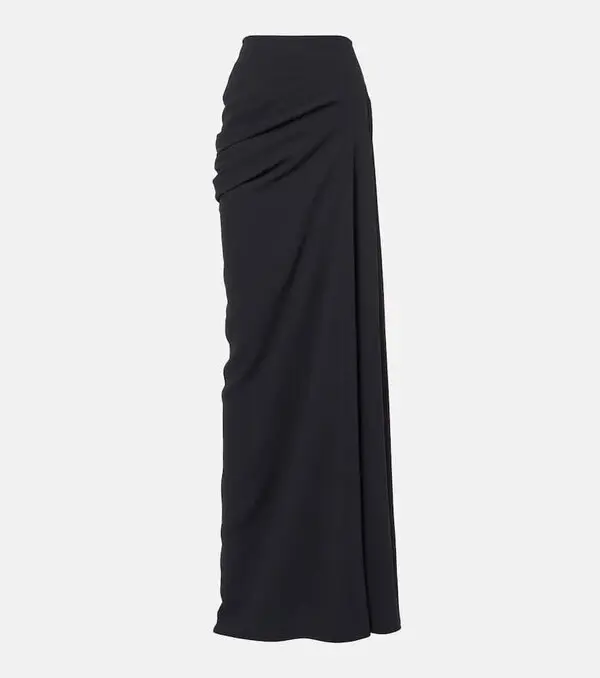 Dries Van Noten Draped Maxi Skirt - Black
