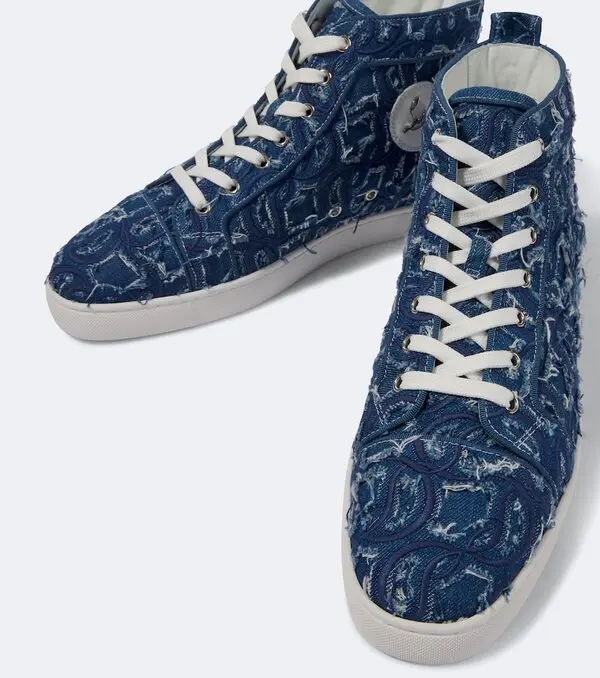 CHRISTIAN LOUBOUTIN Louis High-top Sneakers - Blue