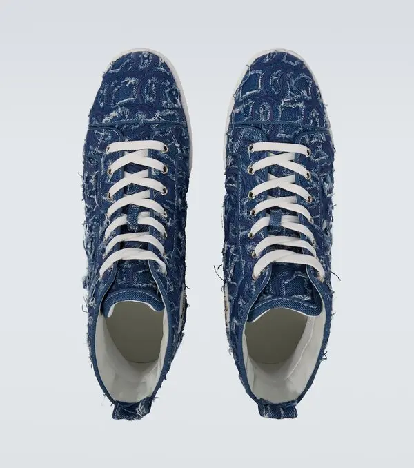 CHRISTIAN LOUBOUTIN Louis High-top Sneakers - Blue